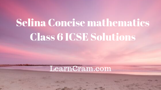 Concise Mathematics Class 6 – NCERT TextBook